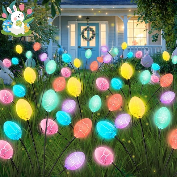 2026 Upgraded Solar Lights Outdoor, Solar Garden Lights with 2 Modes ...