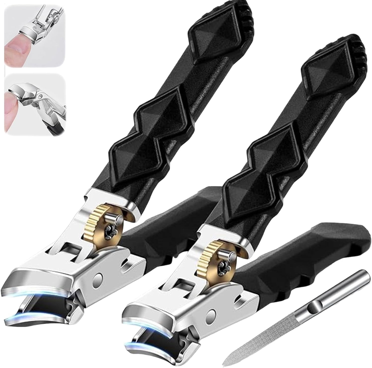 2026 Upgraded Stainless Steel Nail Clippers, 180° Wide Jaw Thick ...