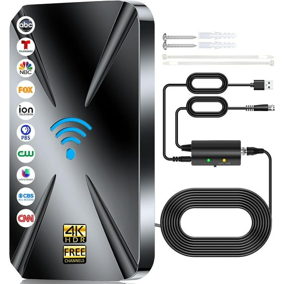 2026 Upgraded TV Antenna Indoor, 3200+ Miles Ran Digital Antenna for ...