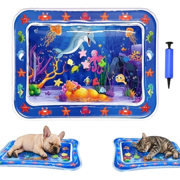2026 Upgraded Thickened Cat Water Sensory Mat Interactive Toy Cooling ...
