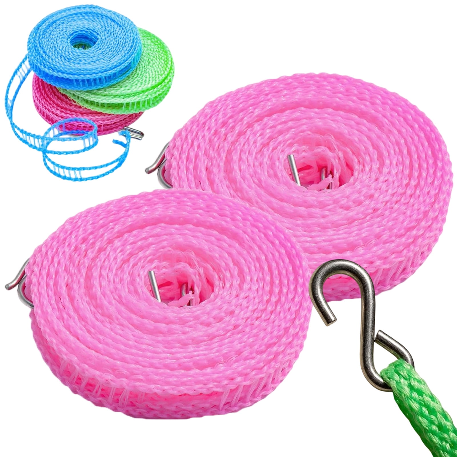 2026 Upgraded Windproof Clothesline, Adjustable Non-Slip Nylon Rope ...