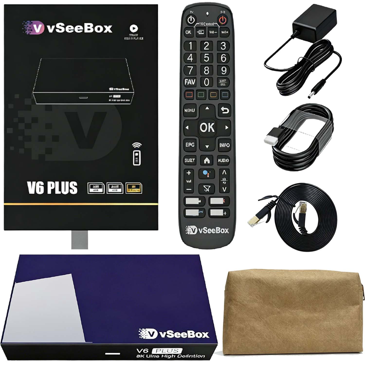 2026 V6 Plus VseeBox Tv Box Smart Android 14 8K Wi-Fi 6 And Bluetooth 5 ...