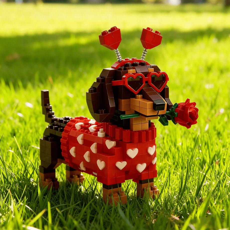 2026 Valentine’s Day Exclusive Dachshund Brick Set Valentine's Art ...