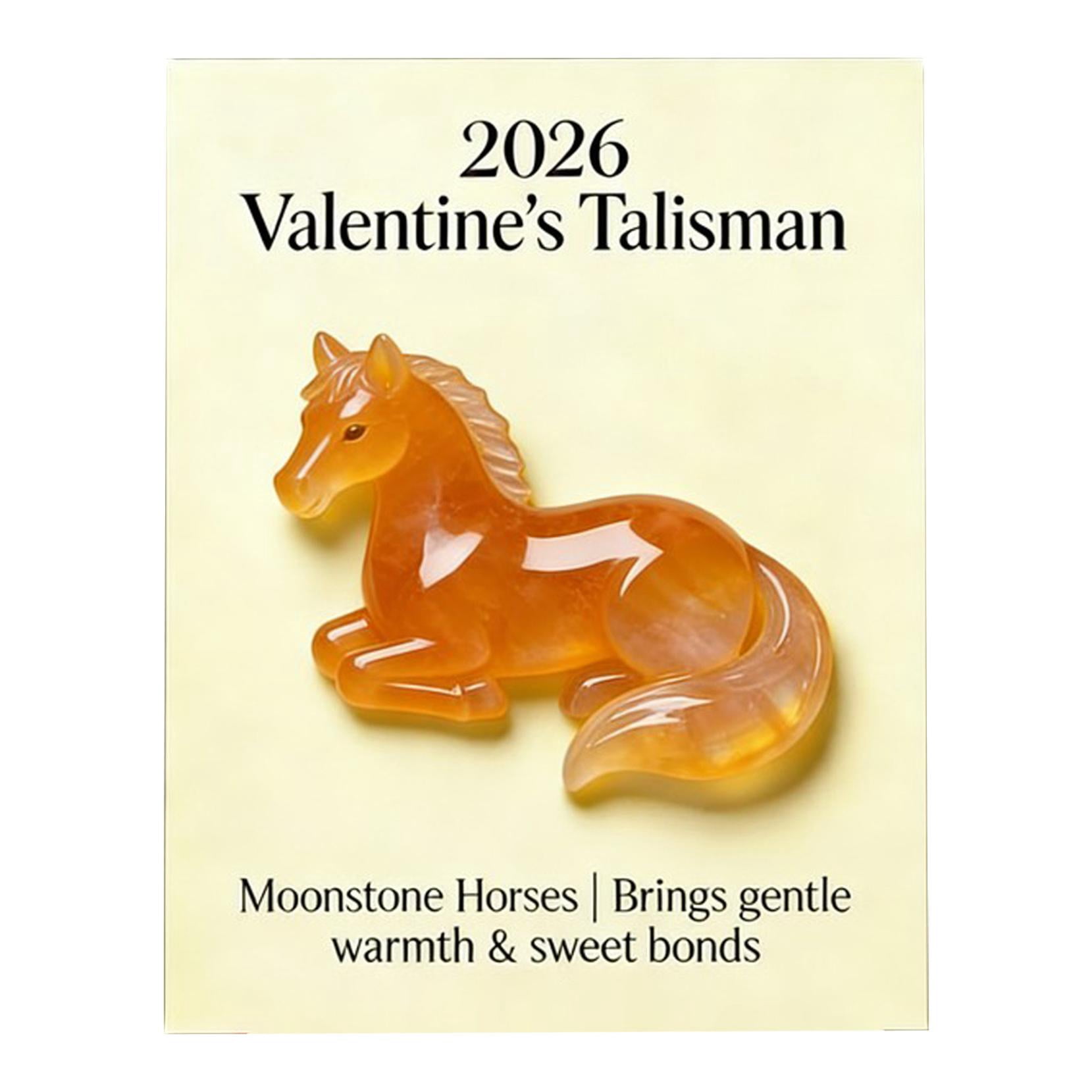 2026 Valentine's Day Moonstone Horse Talisman – Gentle Warmth & Sweet ...