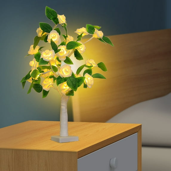 2026 Valentine's Day Pink Rose Artificial Tree Light, LED Luminous ...