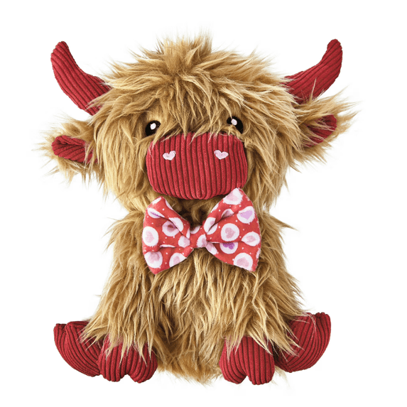 2026 Valentine's Day Velvet Moo Dog Toy, Red and Brown, 9"，Valentines ...