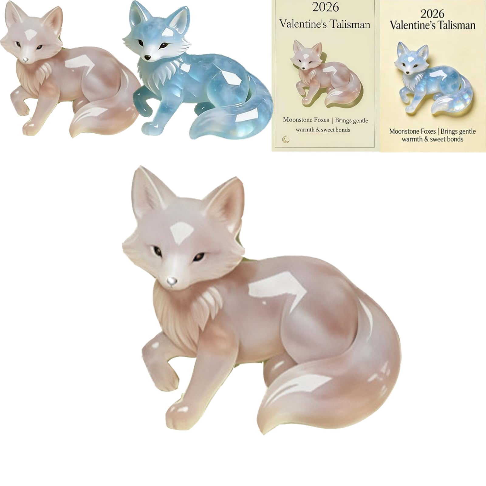 2026 Valentine's Talisman Moonstone Fox Gift for Warmth & Sweet Bonds ...
