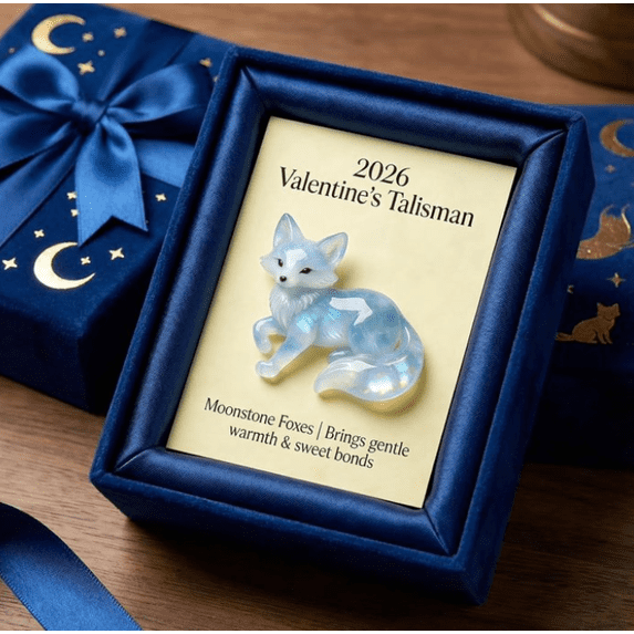 2026 Valentine’s Talisman: Moonstone Fox - Premium Natural Crystal ...