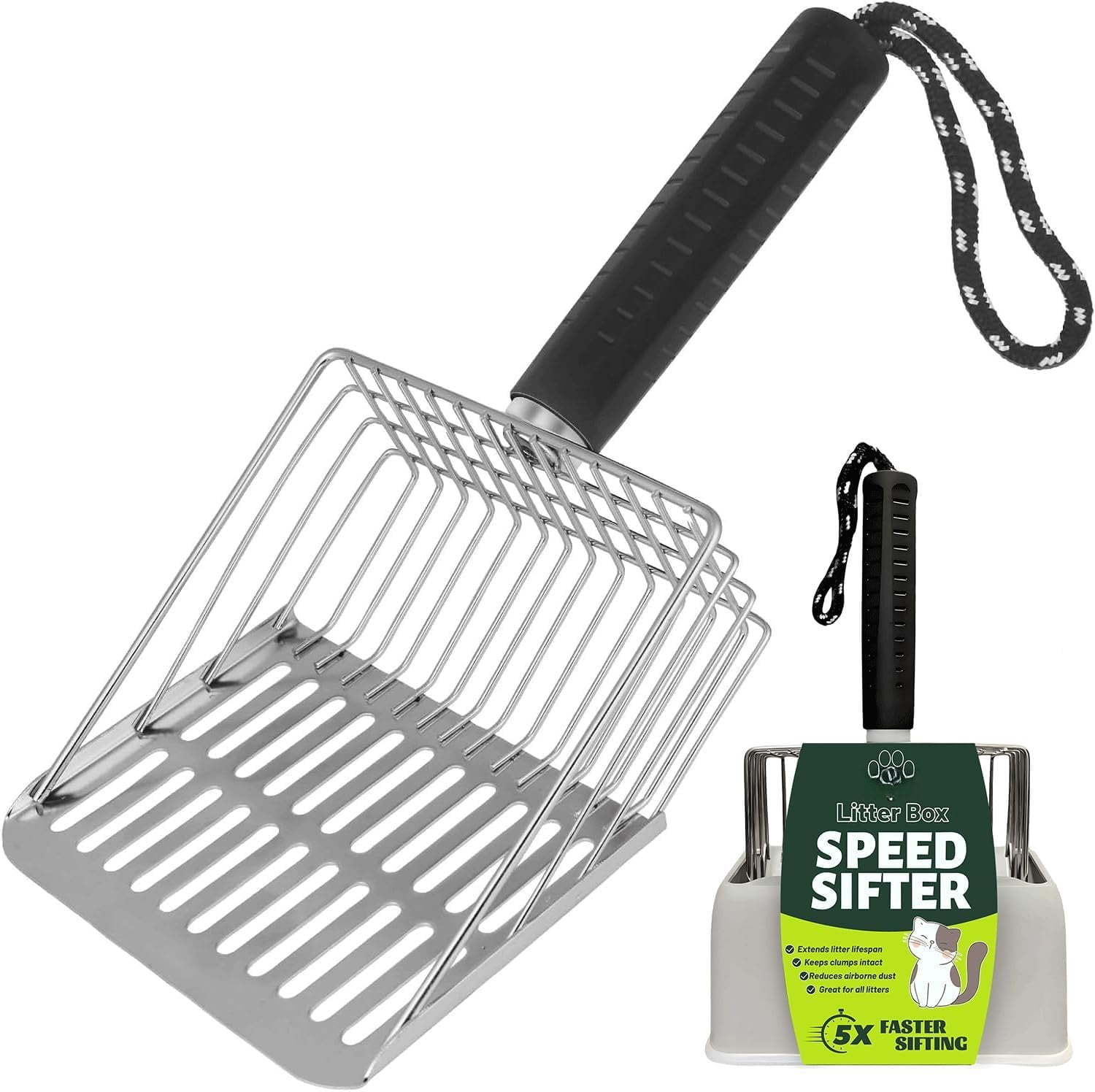 [2026 Version]Efficient Metal Litter Scoop- Stainless Steel Litter ...