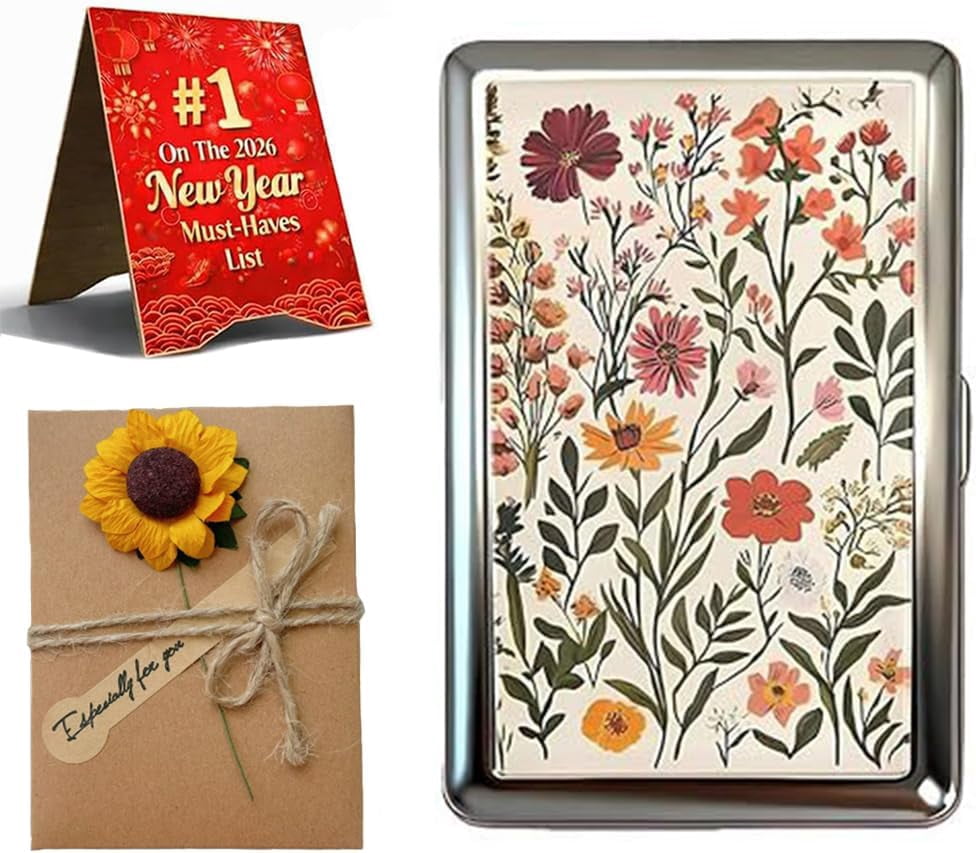 2026 Vintage Style Versatile Card & Cash Case With RFID Protection, Art ...