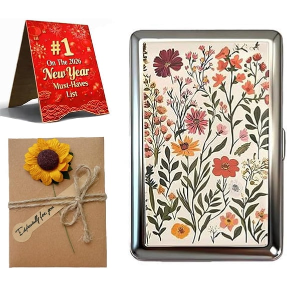 2026 Vintage Style Versatile Card & Cash Case With RFID Protection, Art ...