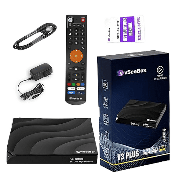 2026 Vseebox V3 Plus Voice Control TV Box - 8K HDMI & Ethernet Cable ...