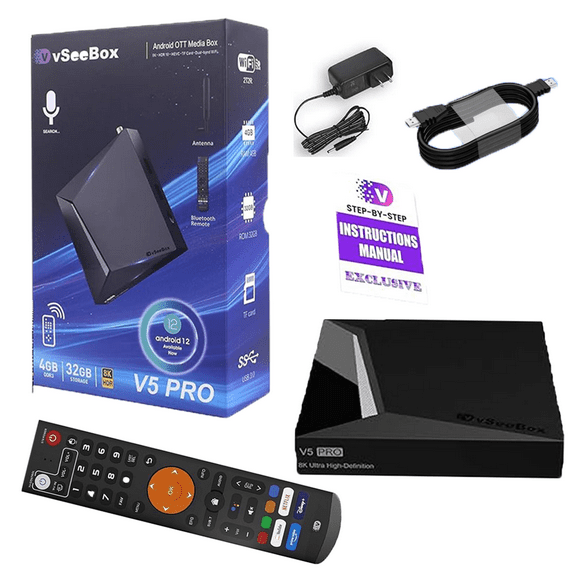 2026 Vseebox V5 pro Smart TV Box - 8K HDMI & Ethernet Cable, Android 12 ...