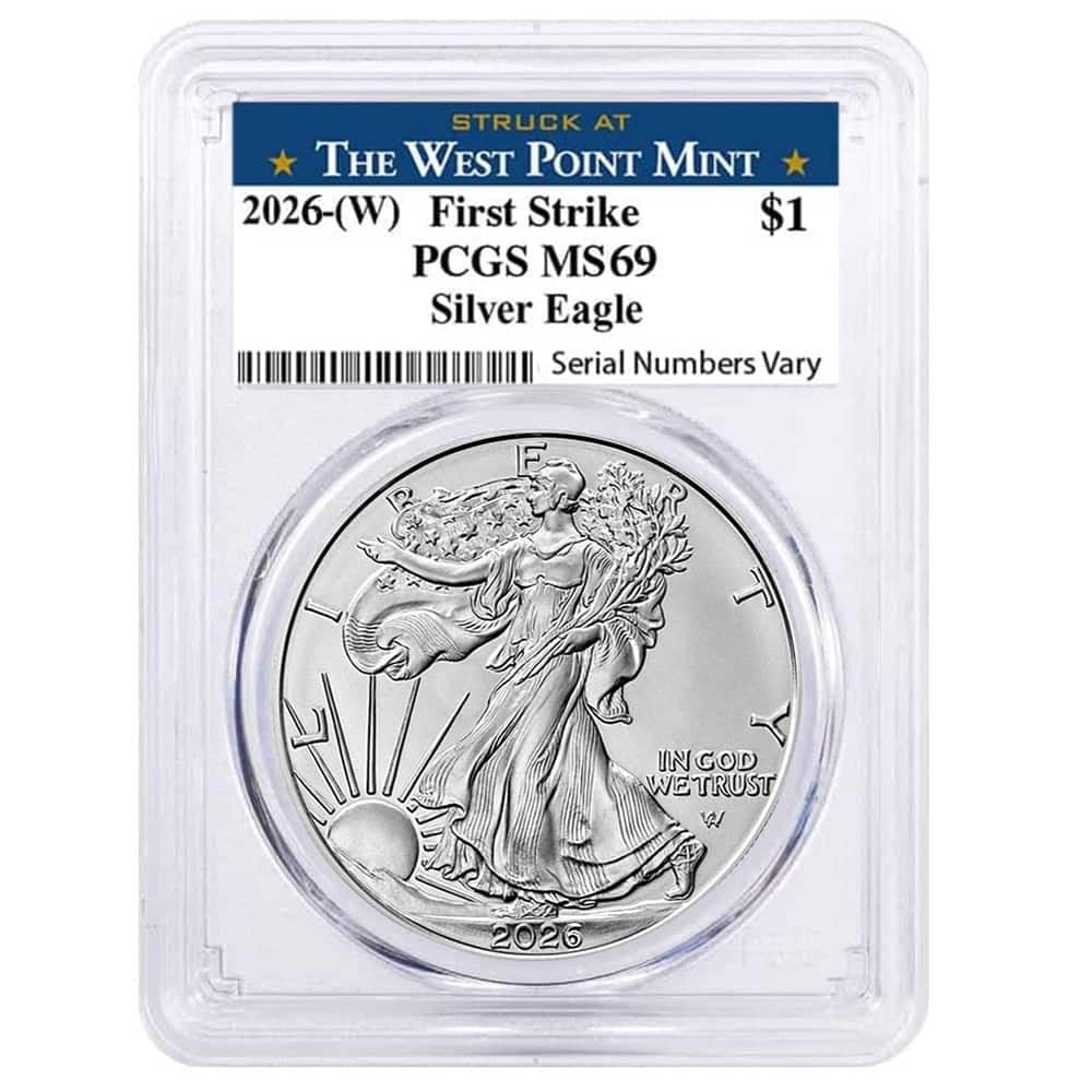 2026 (W) 1 oz Silver American Eagle PCGS MS 69 FS West Point - Walmart.com