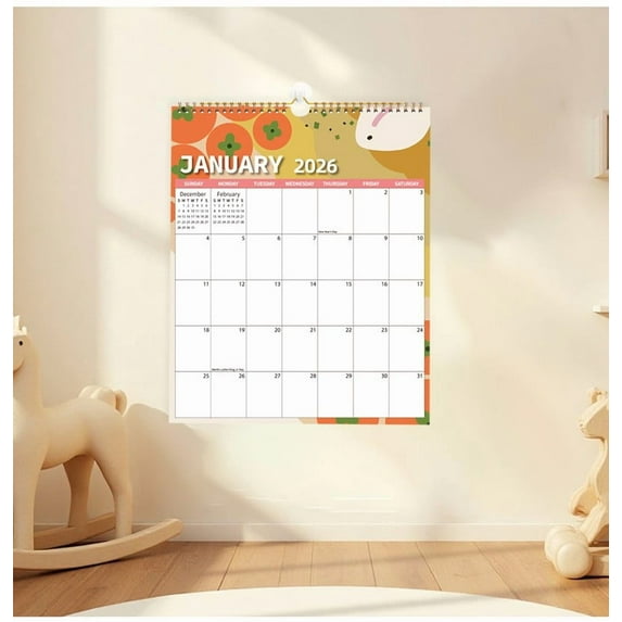 2026 Wall Calendar 11.6x14.56 Inch, Vertical Monthly Calendar January ...