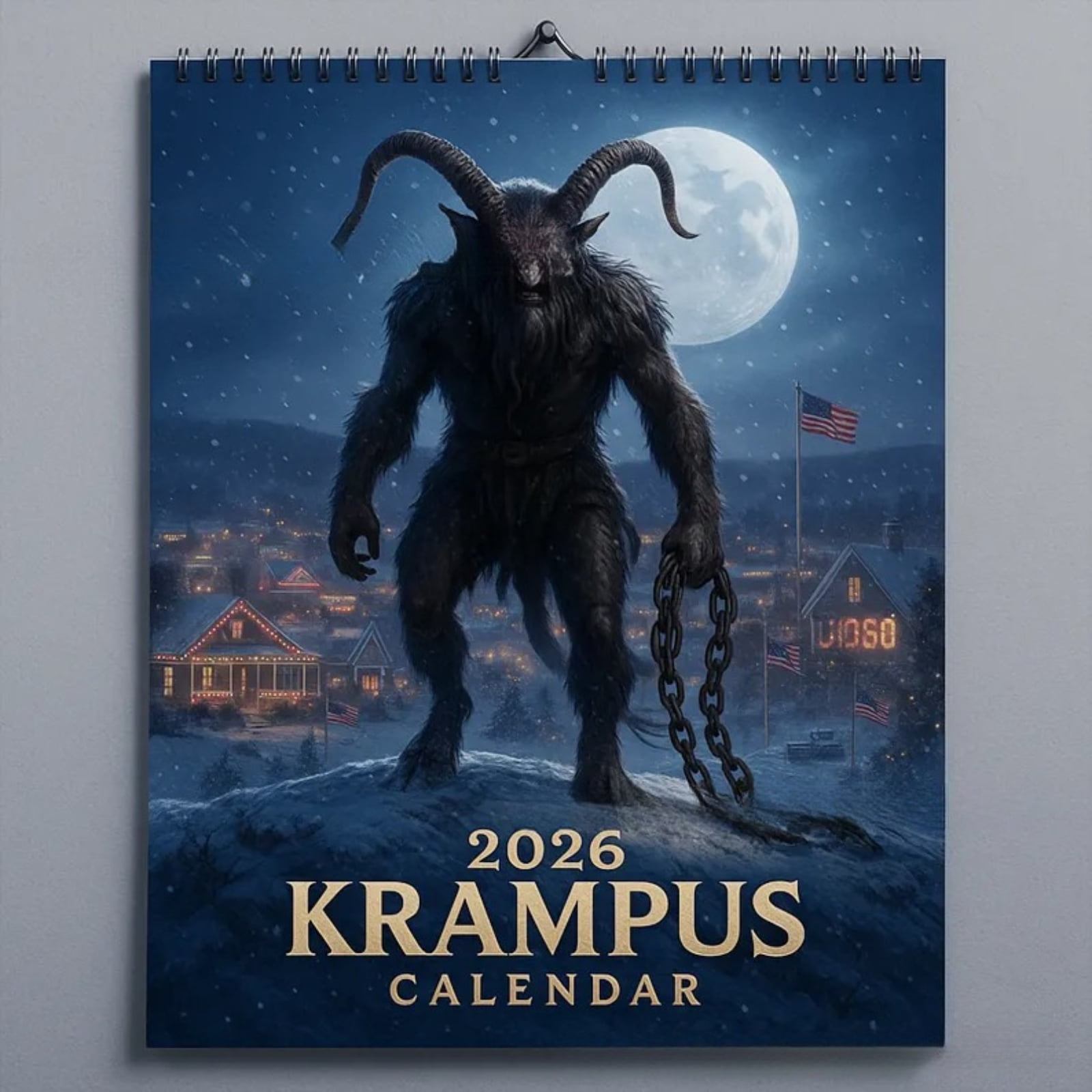 2026 Wall Calendar 12-Month Large Format Horror-Themed Decorative ...