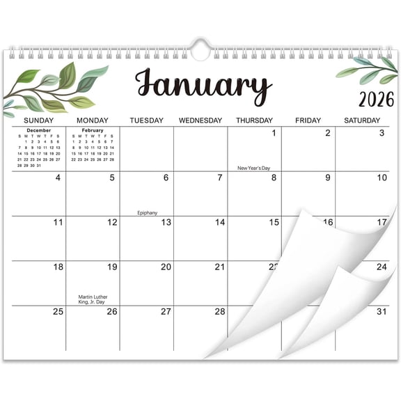 JHEHF 2026 Yearly Wall Calendar 20.7" X 29.2" Full Year Wall Calendar ...