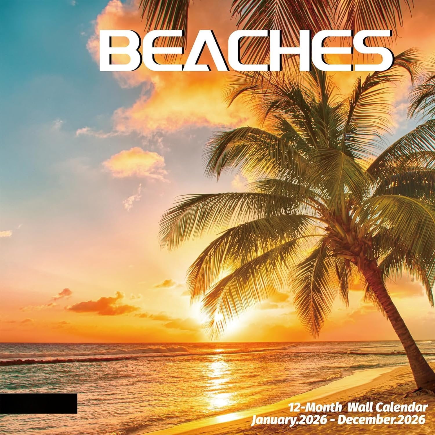 2026 Wall Calendar BEACHES, 12 Months Hangable Wall Calendars, Beach ...