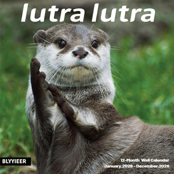 2026 Wall Calendar,Lutra Lutra Monthly Wall Calendar, 12" x 24" Open ...
