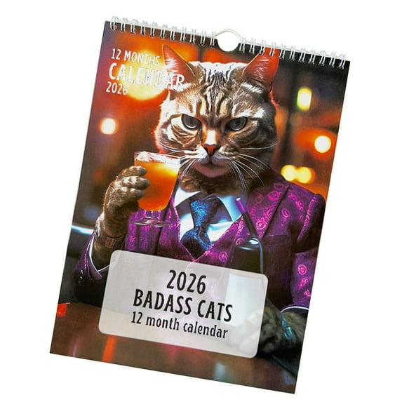 2026 Wall Design Artistic Calendar Tear Resistant Paper Clear Date ...