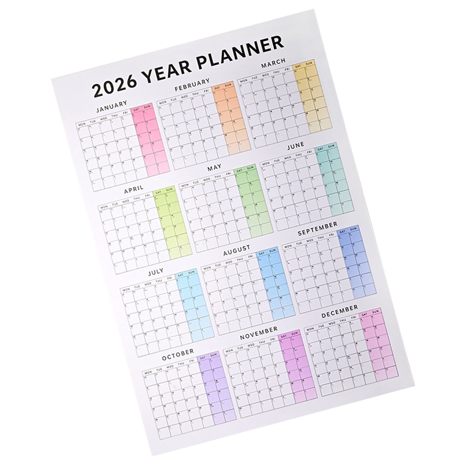 2026 Wall Mount Calendar Full Year to View Calendar Yearly Planner Home ...