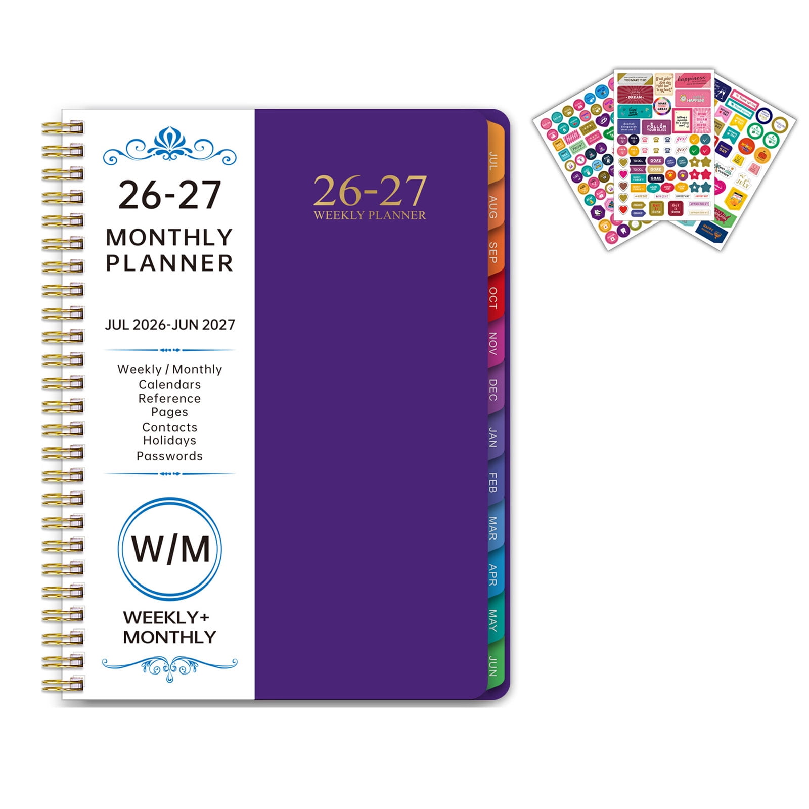 2026 Weekly Academic Planner From Jan to Dec Twin Wire Binding Weekly ...