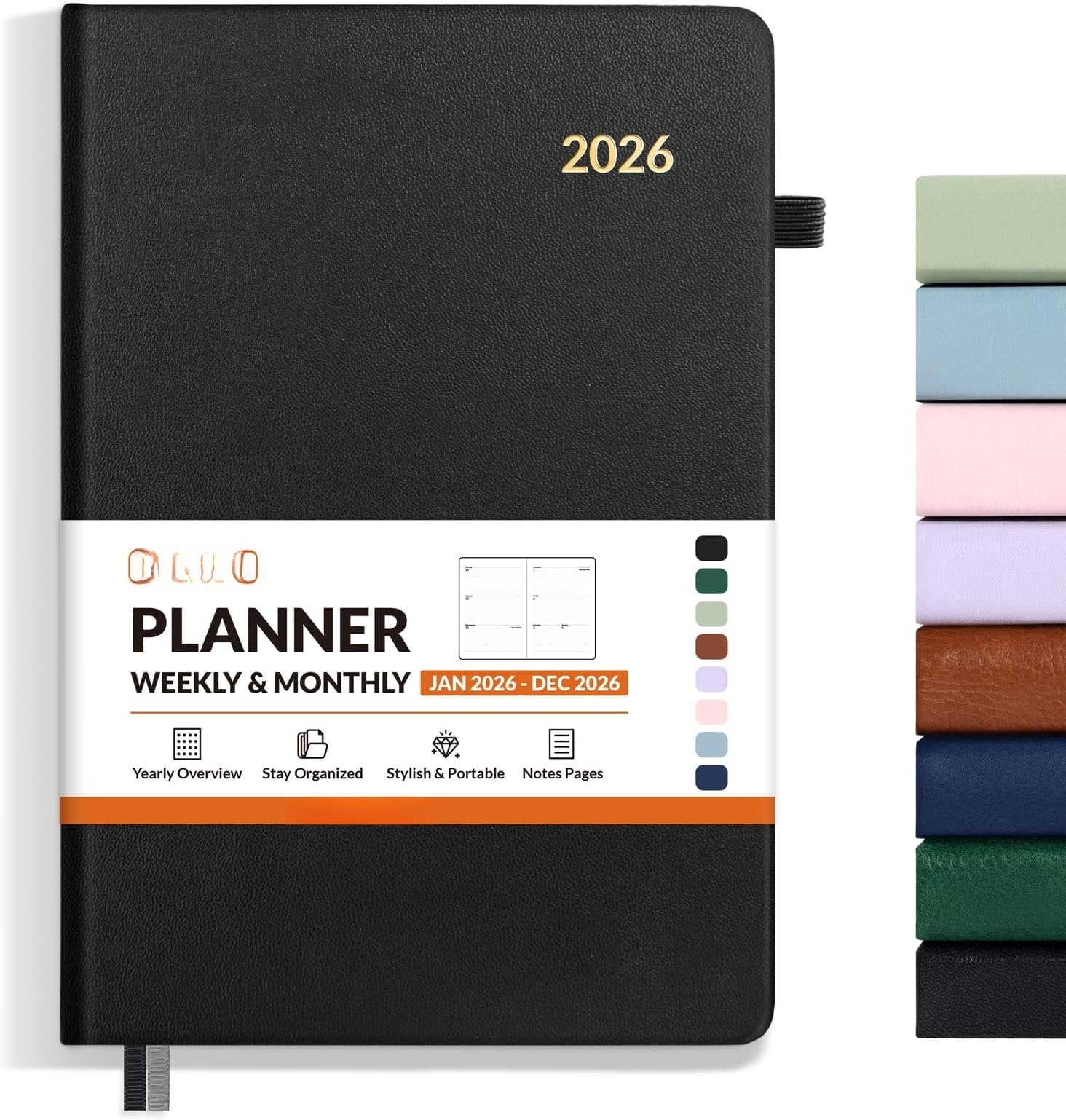 2026 Weekly & Monthly Hardcover Planner 5.5" x 8.3" - 12 Month (January ...