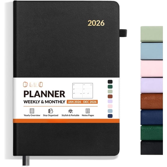2026 Weekly & Monthly Hardcover Planner 5.5" x 8.3" - 12 Month (January ...