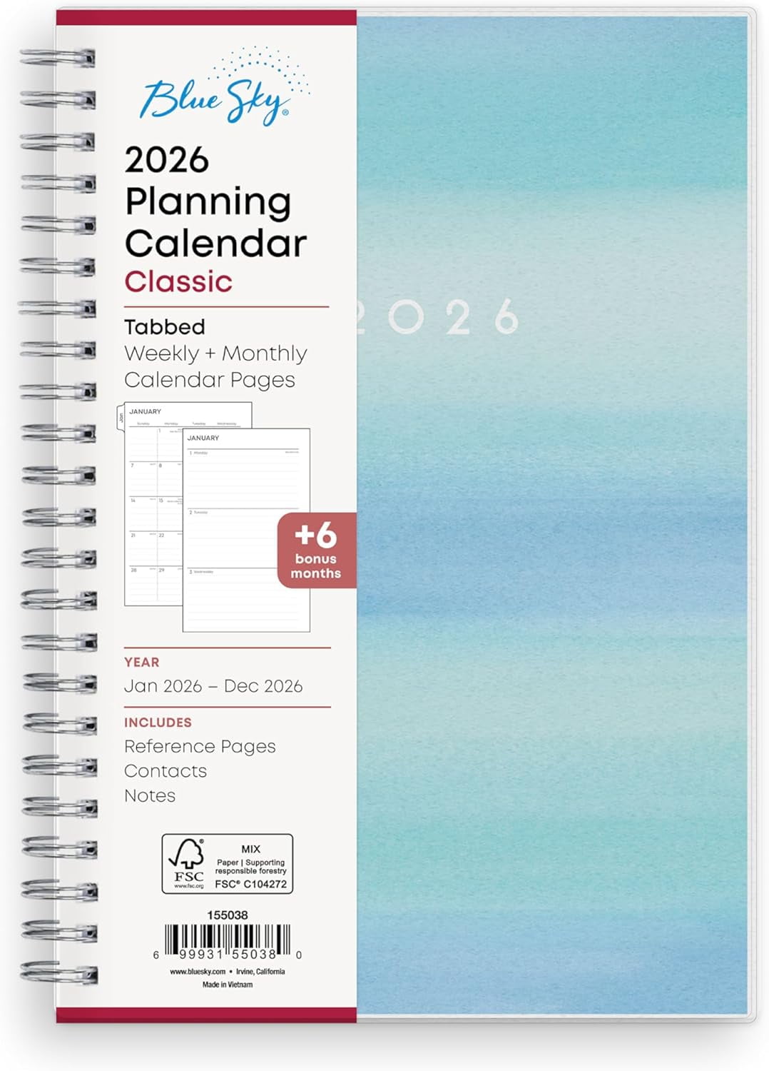 2026 Weekly and Monthly Planner Calendar, January 2026 - December 2026 ...