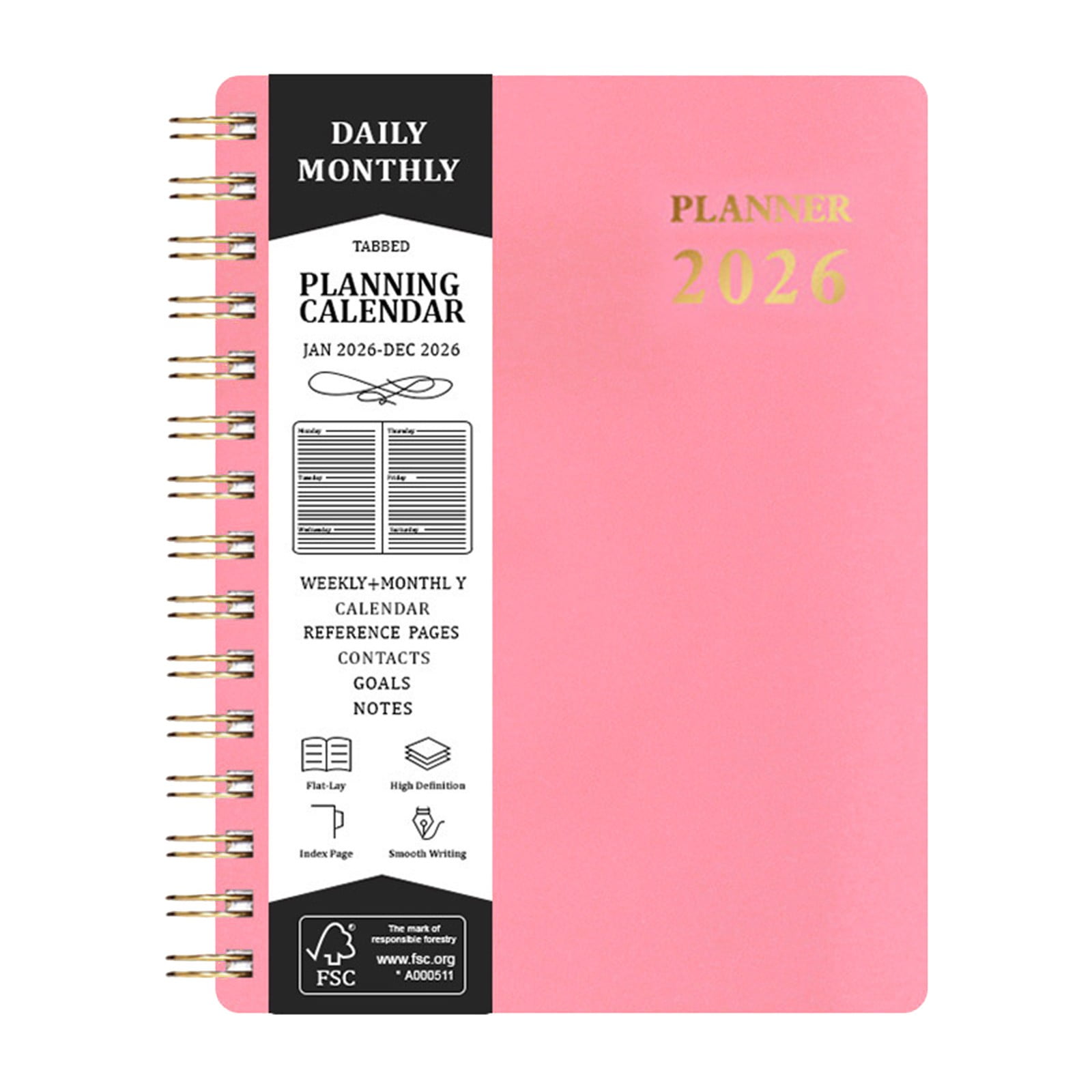 2026 Weekly and Monthly Planner Calendar, January 2026 - December 2026 ...