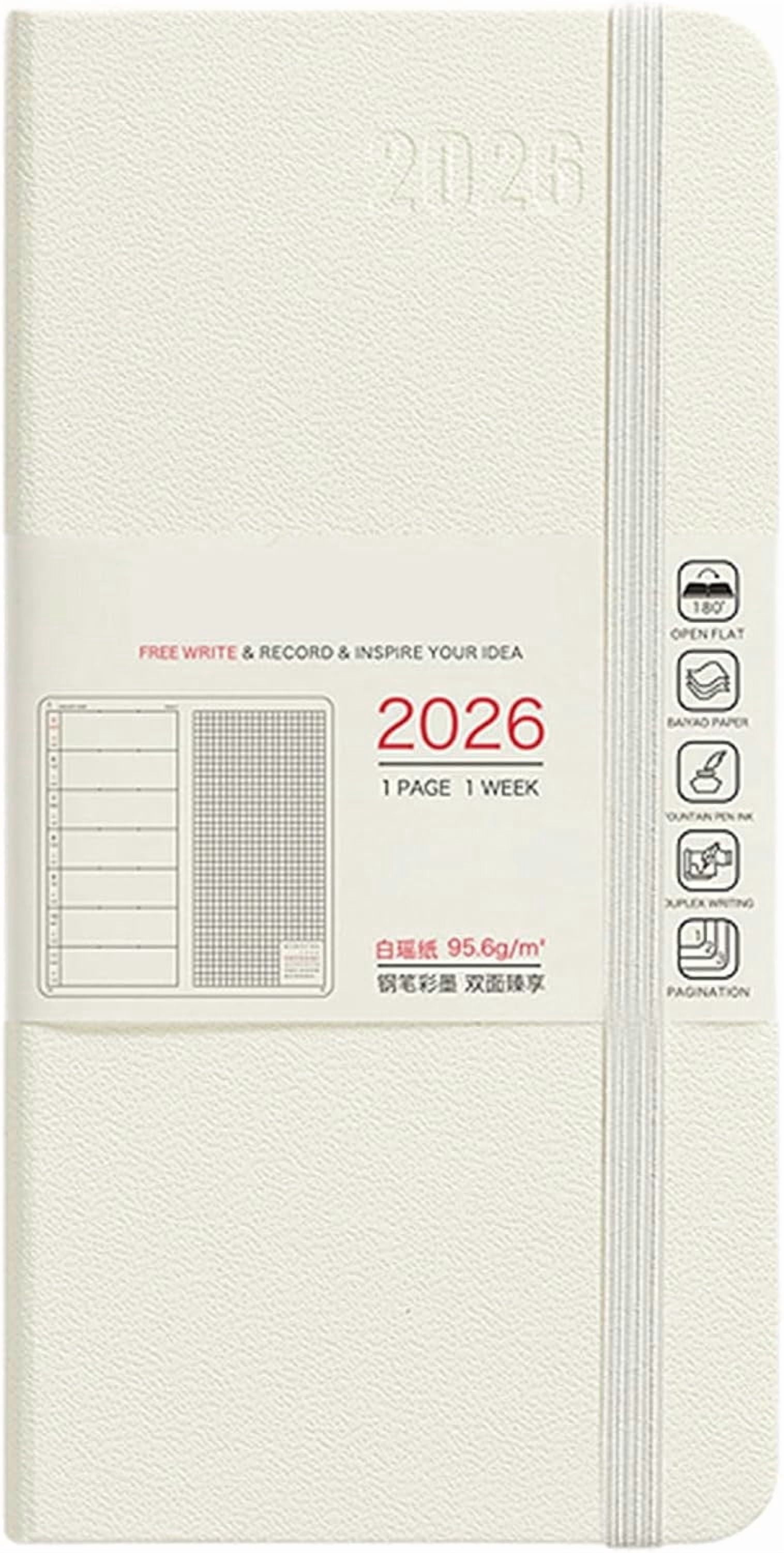 2026 Weekly & Monthly Planner | Hardcover Lay-Flat Binding | 176 Pages ...