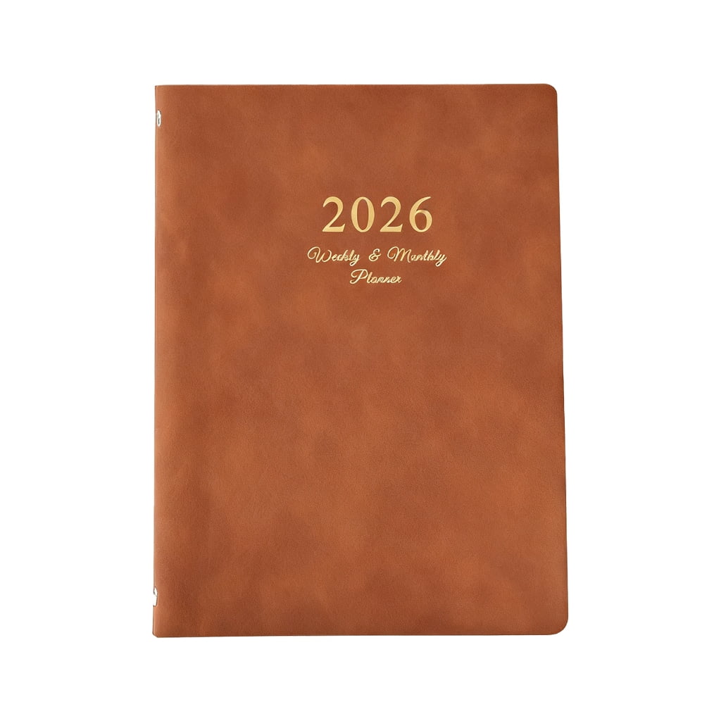 2026 Weekly Planner With Dated Pages And Refillable 6 Rings Leather ...