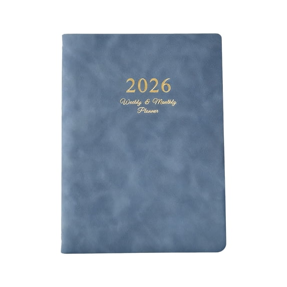2026 Weekly Planner Notebook with Refillable 6 Rings Leather Binder ...