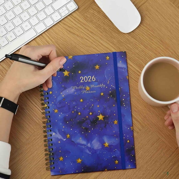 2026 Weekly and Monthly Planner, Hardcover with Monthly Labels and ...