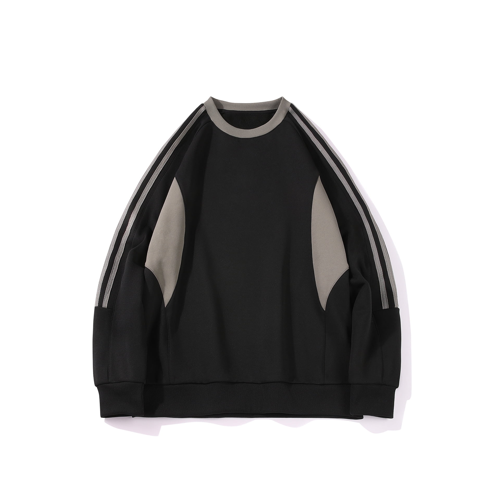 2026 Winter New Men's Crew Neck Pullover Sweatshirt with Striped Design ...