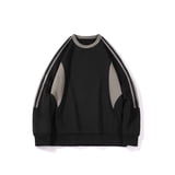 2026 Winter New Men's Crew Neck Pullover Sweatshirt with Striped Design ...