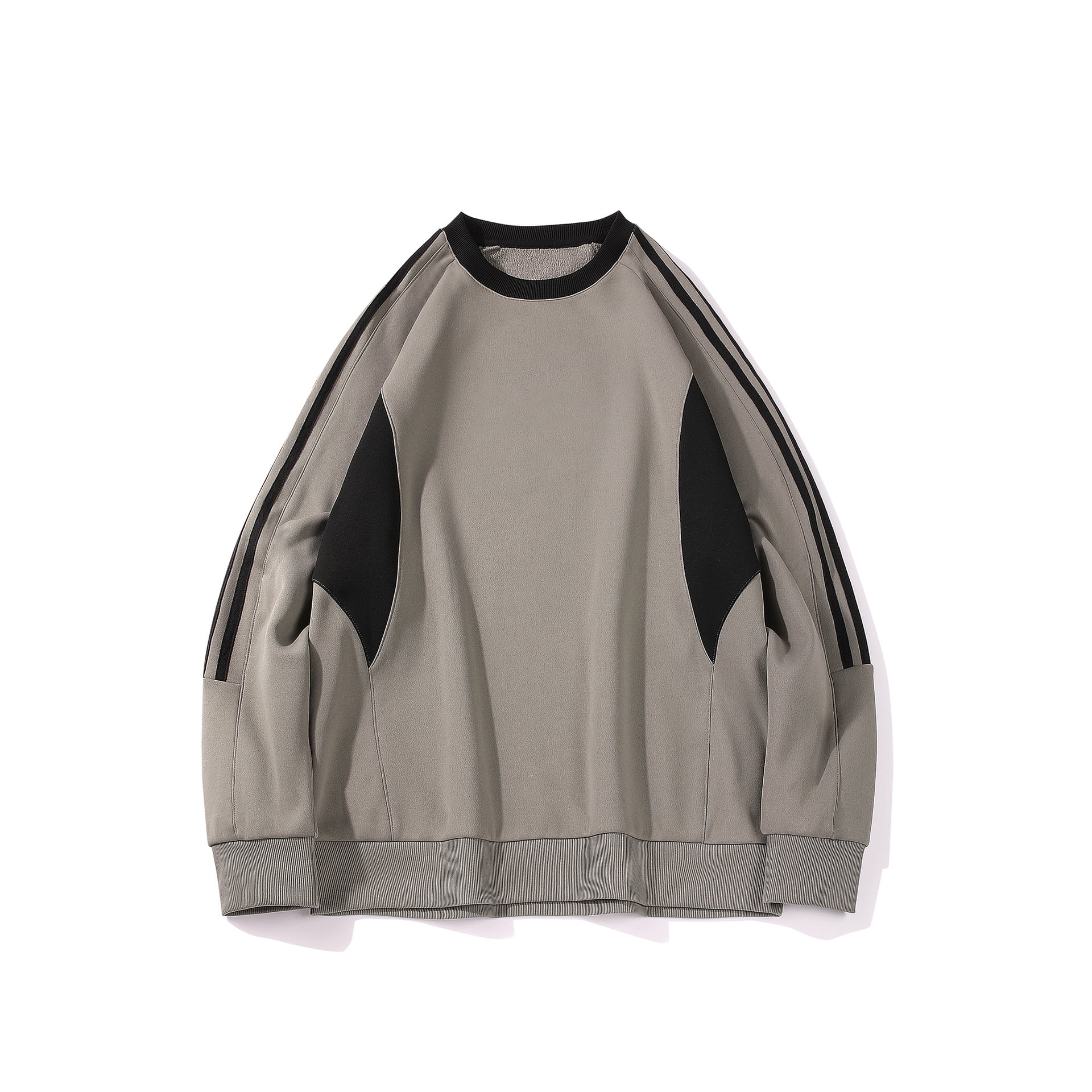 2026 Winter New Men's Crew Neck Pullover Sweatshirt with Striped Design ...