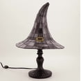 2026 Witch Hat Lamp,Stained Glass Resin Wizard Hat Light Gothic Table ...