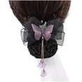 2026 Women Hair Snood Net Barrette Elegant Butterfly Spring Clips ...