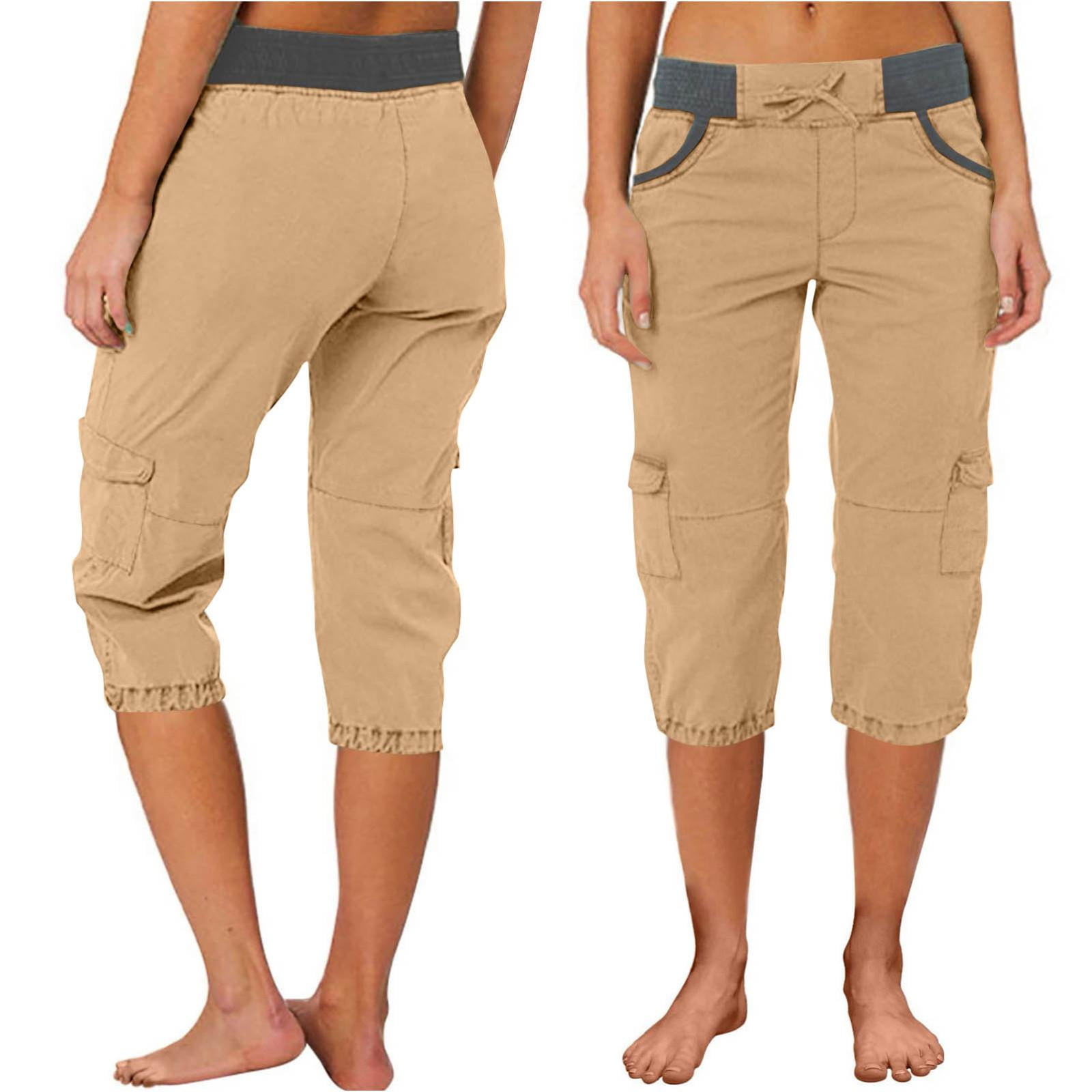 2026 Women'S Summer Fashion Shorts Casual Solid Color High Waist Cargo ...