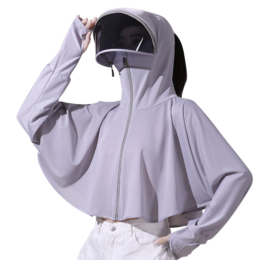 2026 Women's Anti-UV Shirt Hooded Jacket Sun Protection Long Sleeve Ice ...
