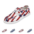 2026 Women's Stars & Stripes Print Low-Top Slip On Canvas Sneakers,1776 ...