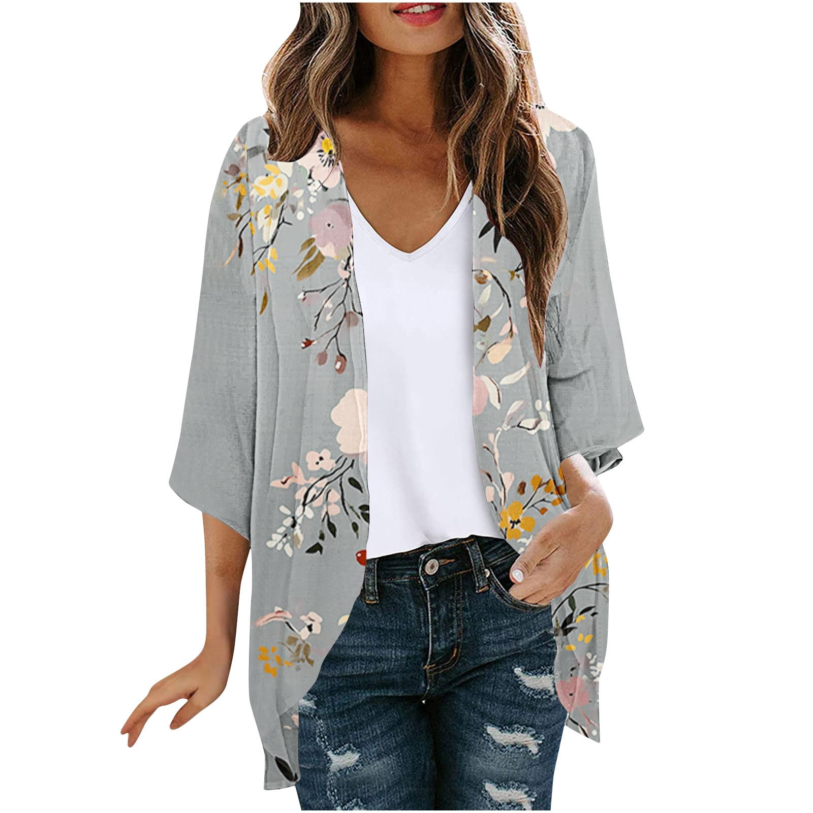 2026 Women's Summer Cardigans Lightwight Fashion Cardigan Casual Print ...