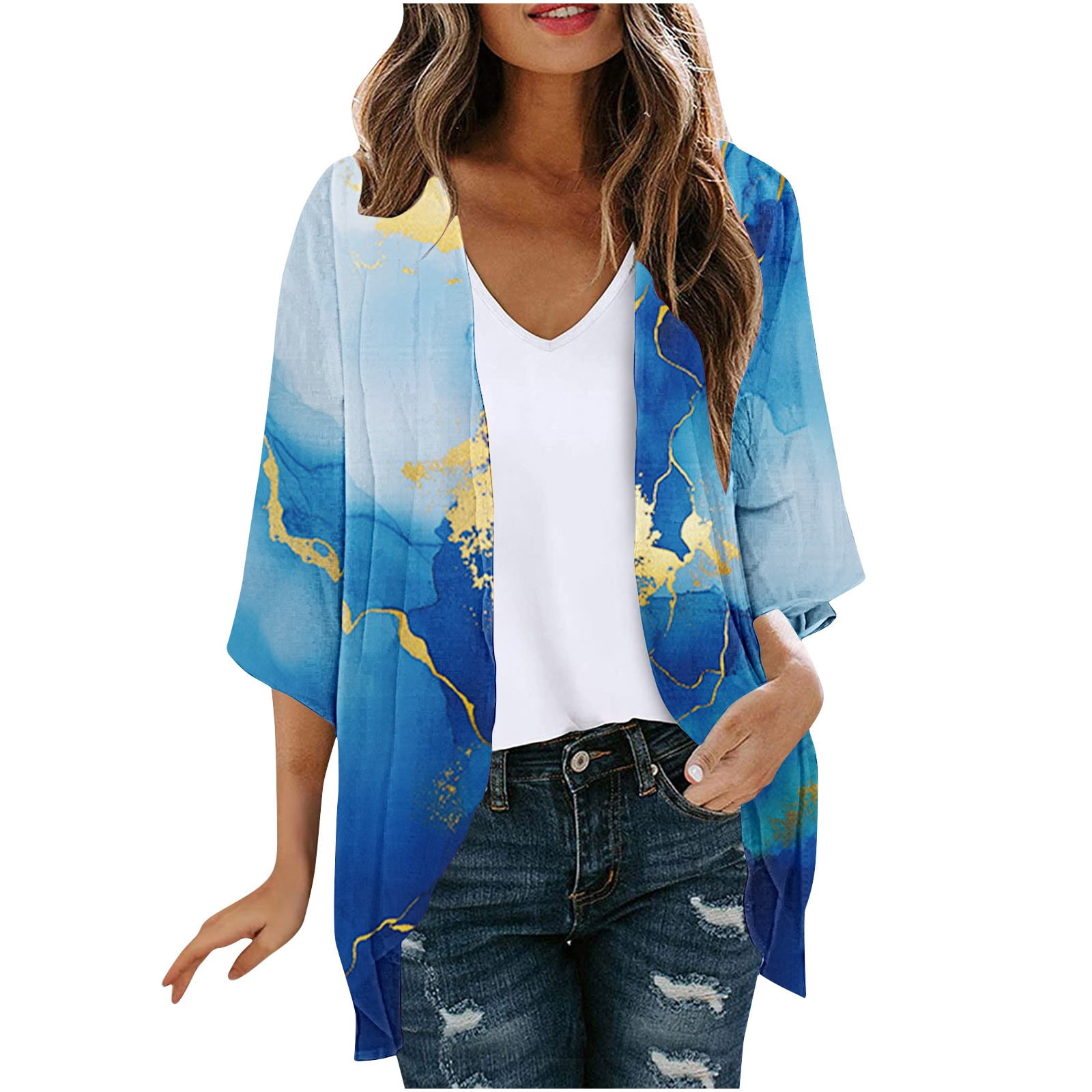 2026 Women's Summer Cardigans Lightwight Fashion Cardigan Casual Print ...