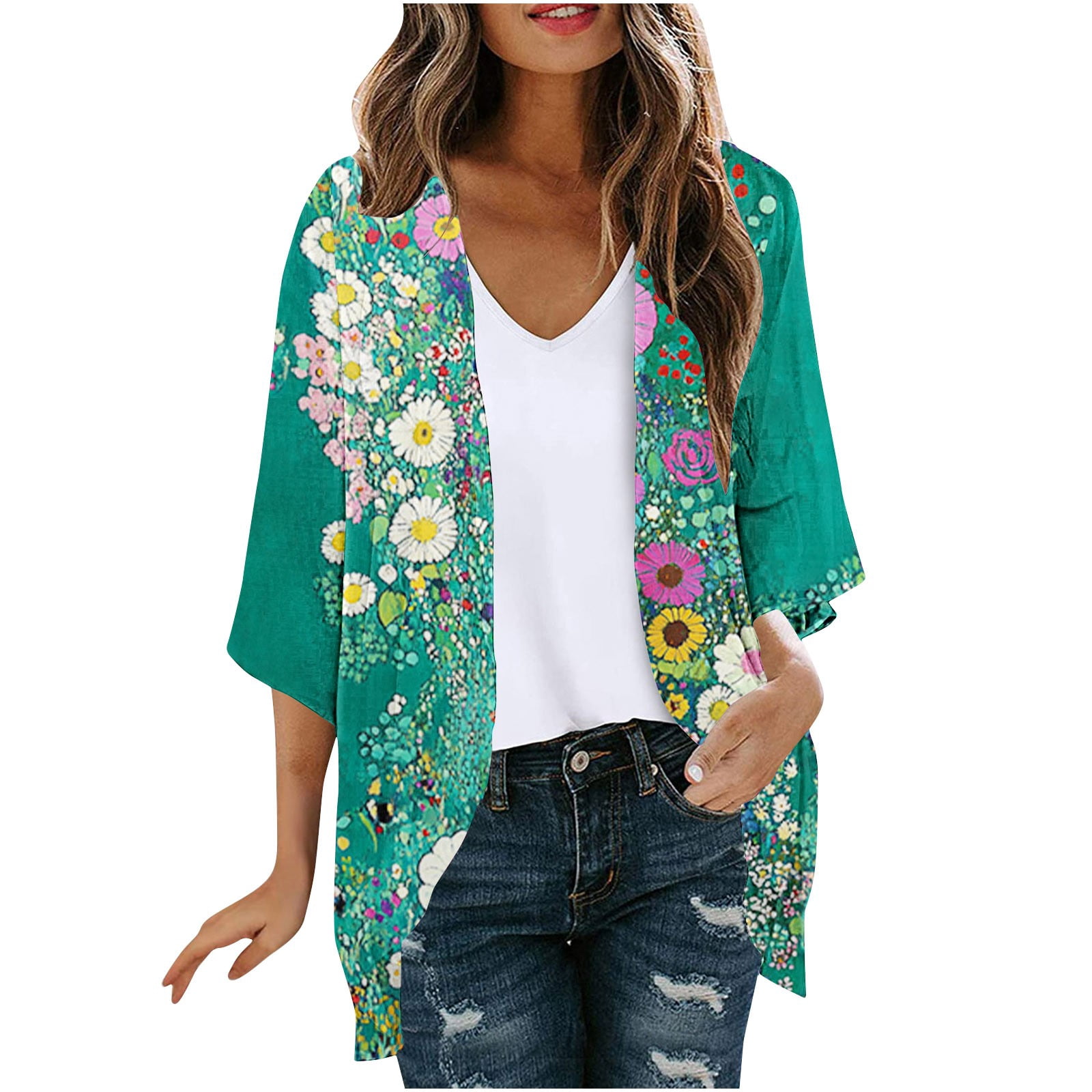 2026 Women's Summer Cardigans Lightwight Fashion Cardigan Casual Print ...