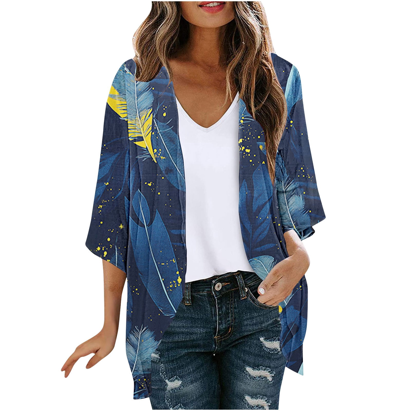 2026 Women's Summer Cardigans Lightwight Fashion Cardigan Casual Print ...