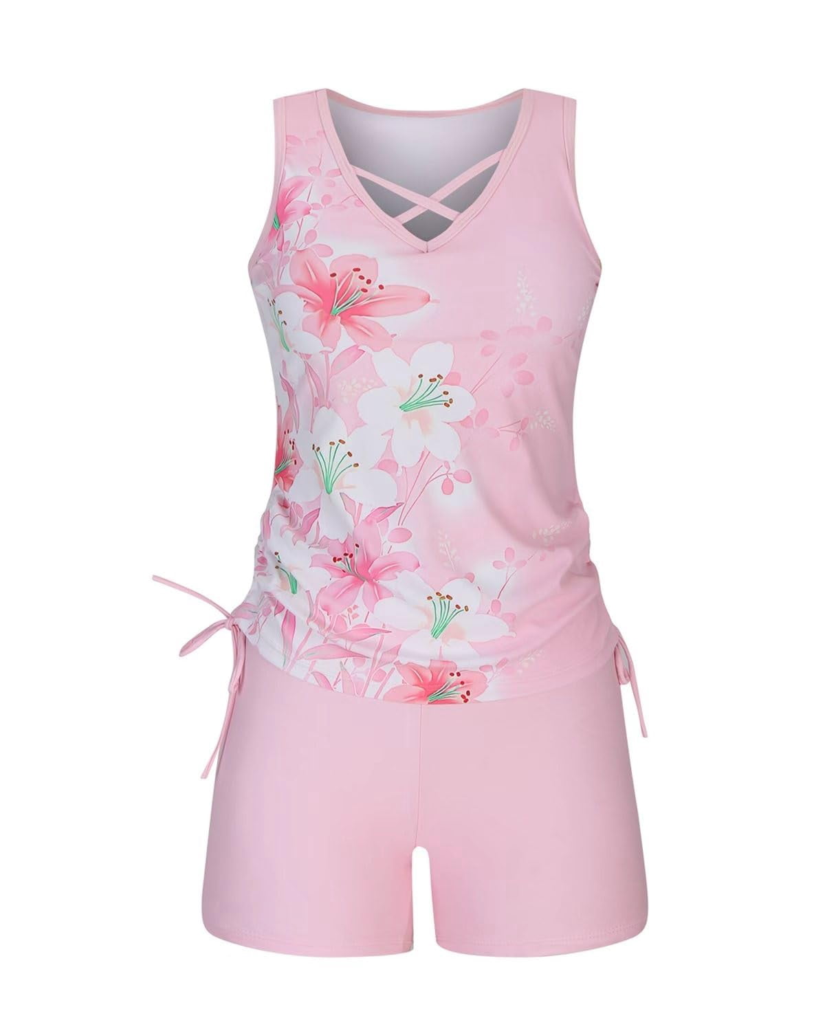 2026 Women's Tummy Control Tankini Set – Built-in Bra, Boho Swimwear ...
