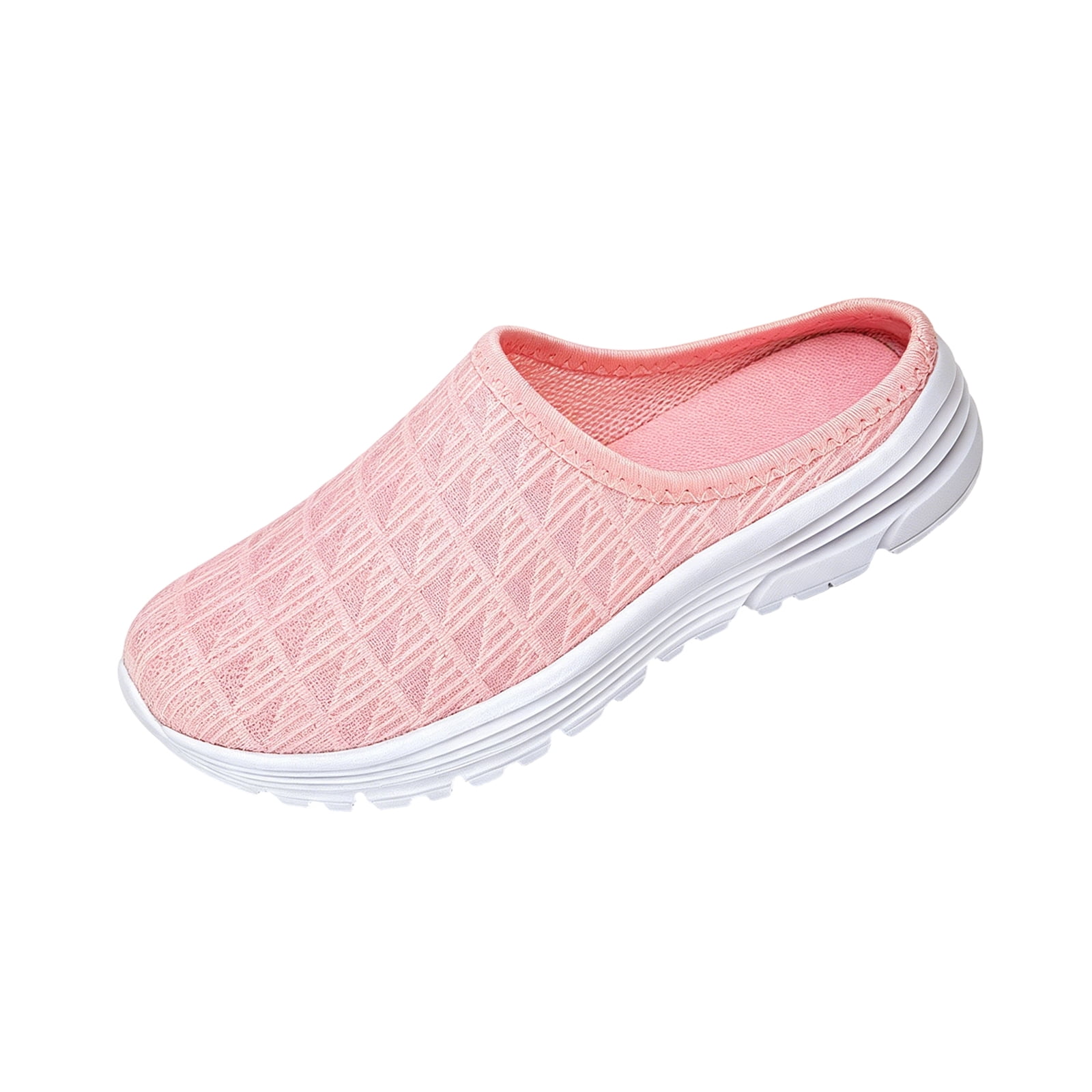 2026 Womens Breathable Knit Slip-On Walking Shoes Comfortable Backless ...