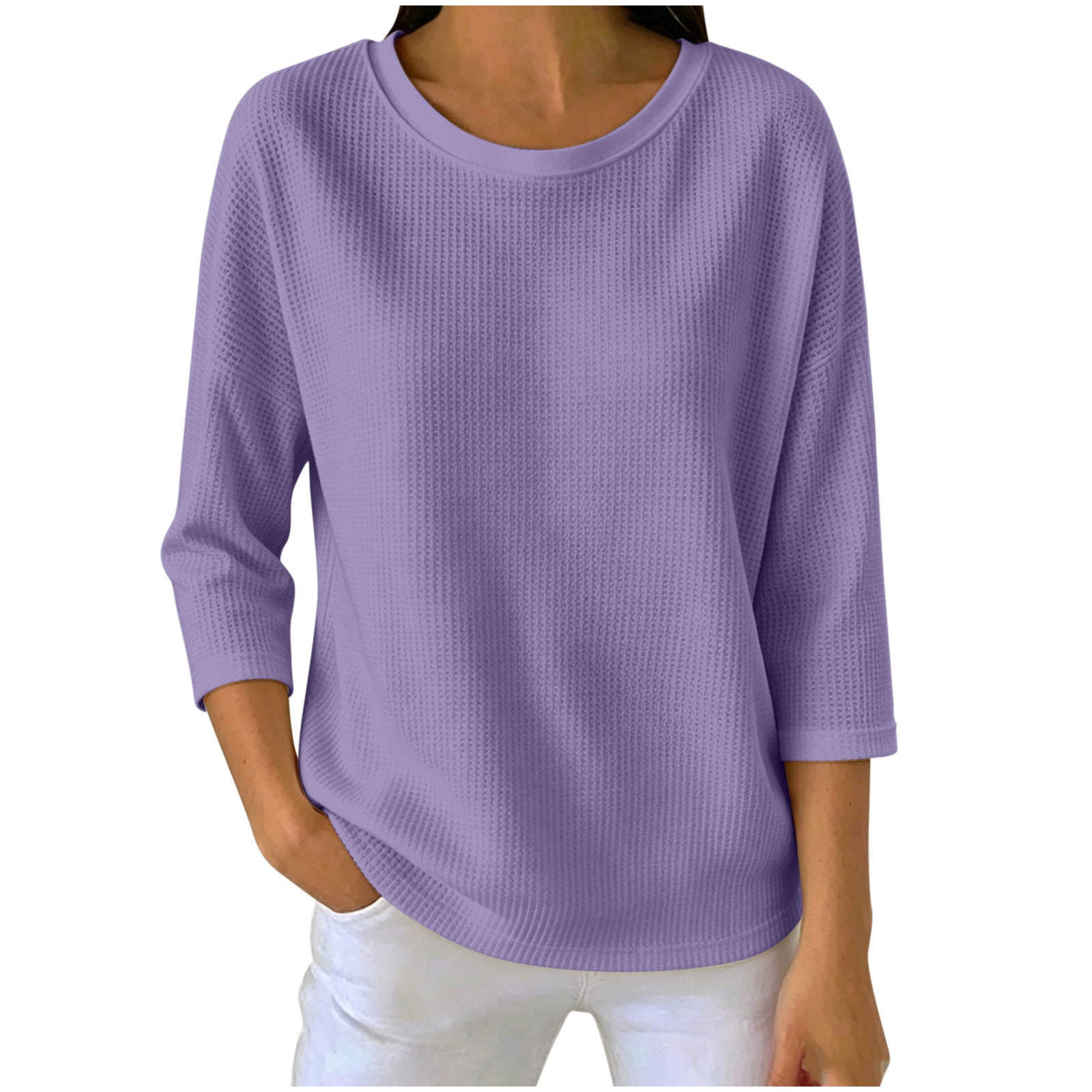 2026 Womens Classic Elbow Sleeve Basic Shirts Lightweight Plain Outdoor ...