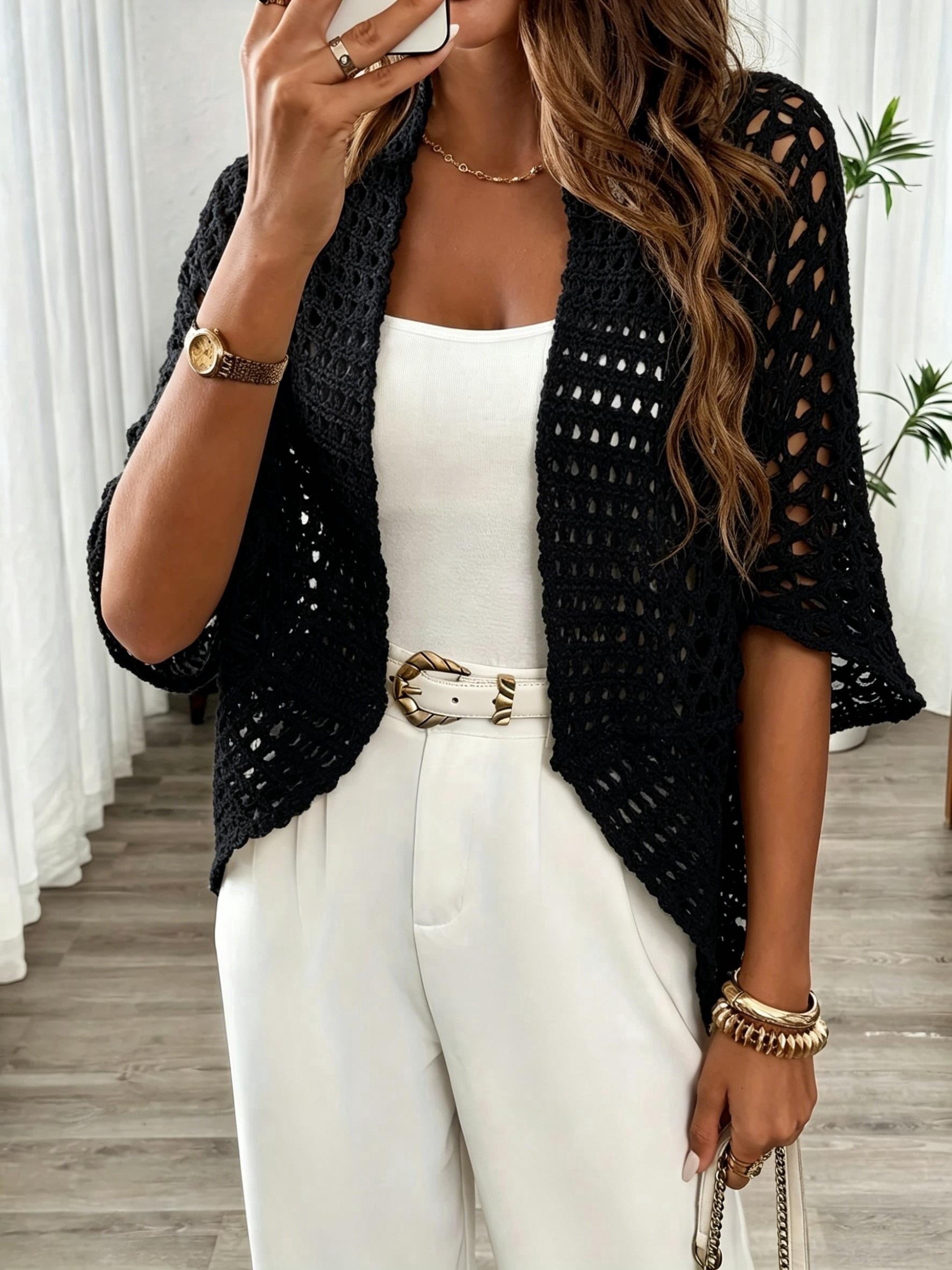 2026 Womens Knitted Cardigan Loose Lightweight Summer Sweater Spring ...